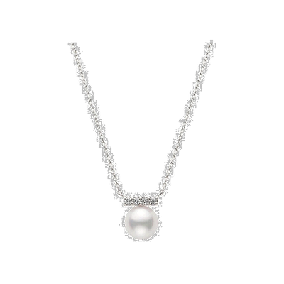 日本直邮VENDOME AOYAMA ayako白金珍珠钻石项链 APVN200040PA