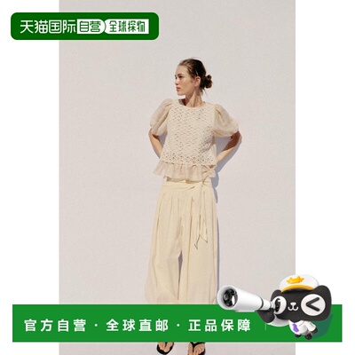 日本直邮zara 女士 衬衫短袖上衣泡泡袖