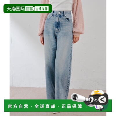 日本直邮Chico 女士 双穿直筒背带裤牛仔裤 CHZ1061403A0002