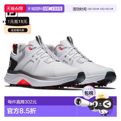 日本直邮FootJoy 男士 FJ HYPERFLEX LACED 软钉高尔夫球鞋 55469