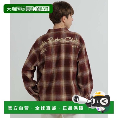 日本直邮L-OMBRE CHECK SHIRT 衬衫 酒红色