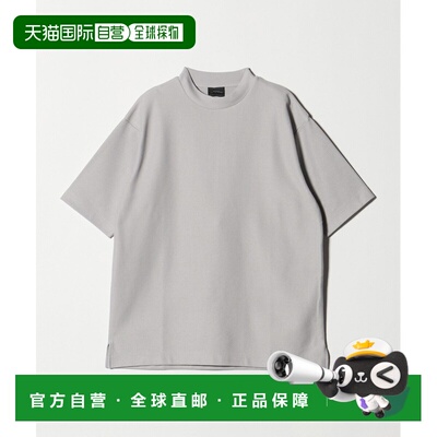 日本直邮green label relaxing 男装 GIZA棉涤混纺蜂窝纹圆领T恤