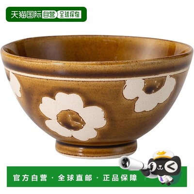 【日本直邮】波佐見烧茶碗 直径约13cm 三色堇 黄色 25436陶器