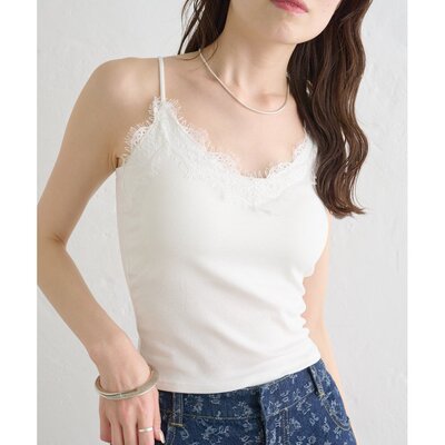 日本直邮mystic 女士 条纹蕾丝吊带背心（带胸垫） MYZ1061206A00