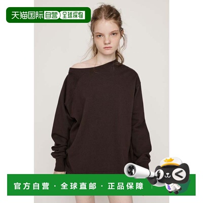 日本直邮ASYMMETRY SW 棕色 斜肩上衣卫衣