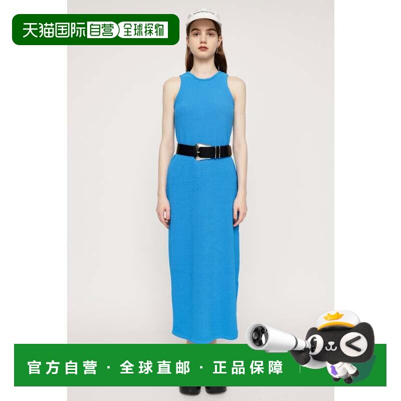 日本直邮BUMPY CUT SIDE SLIT 蓝色 吊带连衣裙