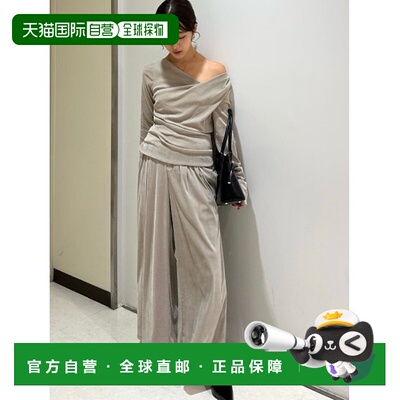 日本直邮SNIDEL 女装 植绒丝绒休闲长裤 SWCP2651【付后1h可退】