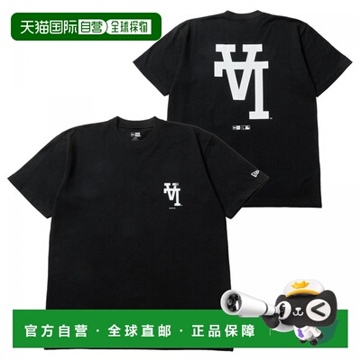 日本直邮NEW ERA Upside Down 男士短袖T恤洛杉矶道奇队 黑色 148