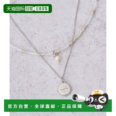 日本直邮earth music&ecology 女士 叠戴款珠链+字母牌项链套装 0