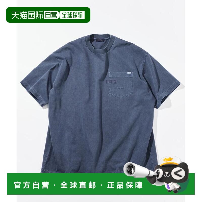 1h可退 日本直邮NAUTICA 男装 大廓形颜料染色隐标口袋T恤 102620