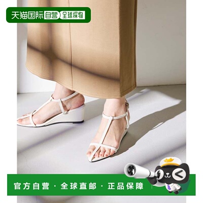 日本直邮Menue T字带楔形跟凉鞋 ME8623BW02786