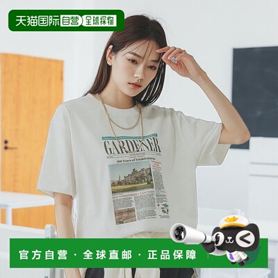 1h可退 日本直邮GLOBAL WORK女士夏季功能T恤清爽吸汗设计感印花