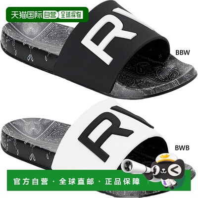 日本直邮RVCA LOGO BANDANA 女士凉拖鞋 BG043905 白色 黑色