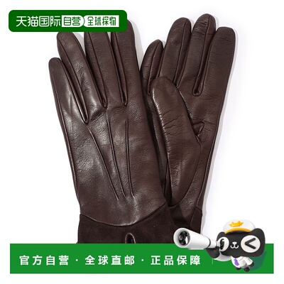 1h可退 日本直邮GALA GLOVES 女士绒面拼接手套 高质羊皮 毛料内