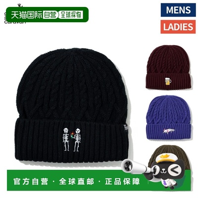 日本直邮Go Slow Caravan 缆绳刺绣针织帽冬季户外休闲款359103