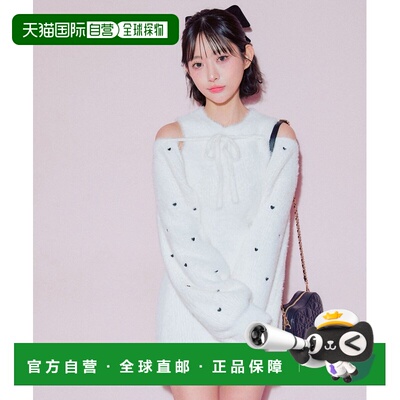 1h可退 日本直邮OLIVE des OLIVE 女装 心形刺绣针织连衣裙 女孩