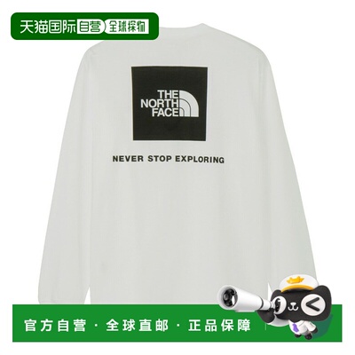 日本直邮THE NORTH FACE 长袖后方方形Logo T恤 (NT32442) 2025秋