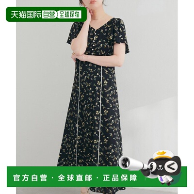 日本直邮natural couture 女装 V领碎花连衣裙 0361090830