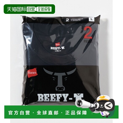 1h可退 日本直邮HANES 男士 纯棉重磅Beefy-T短袖T恤2件套 831740