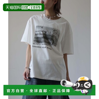 1h可退 日本直邮Ulysses 女士单色印花宽松T恤 DDS25S2048女装