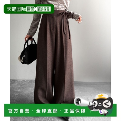 1h可退 日本直邮mily bilet 女装 宽松直筒 西装裤 侧边缎带设计