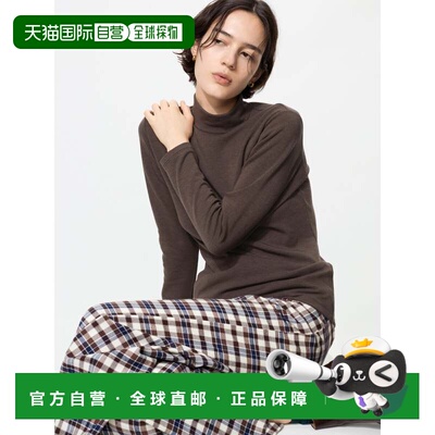 日本直邮Uniqlo Uniqlo 极暖HEATTECH高领长袖T恤 480868优衣库