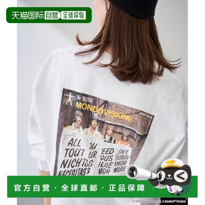 1h可退 日本直邮FRAMeWORK 女装 宽松版型 约翰列侬LOVE主题T恤 2