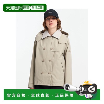 日本直邮AIGLE GORE TEX 防水防风透气双层短款风衣 可拆卸连帽