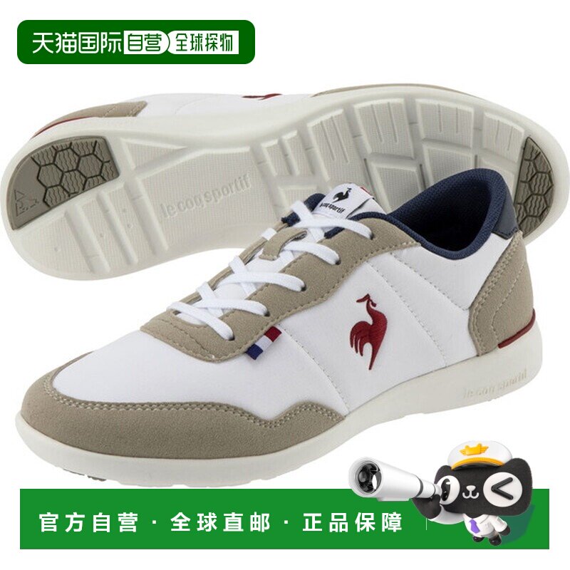 日本直邮Le coq sportif 宽白色海军红休闲鞋 QL3VJC07WN-F