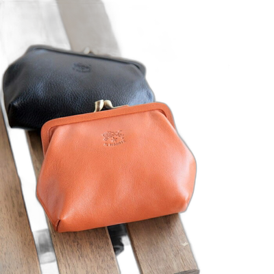 日本直邮(411183)IL BISONTE 皮革零钱包/搭扣钱包