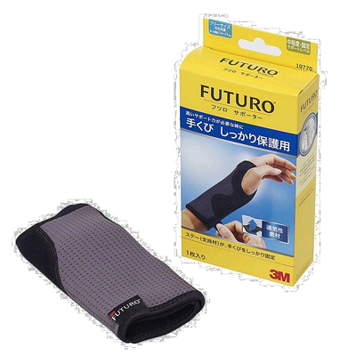 【日本直邮】3M手腕膝盖用护具 均码 高通气 黑 FUTURO 10770JNR