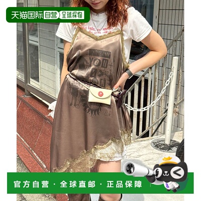 日本直邮CIAOPANIC 女装 缎面不对称吊带连衣裙 CPZ1062109A0004