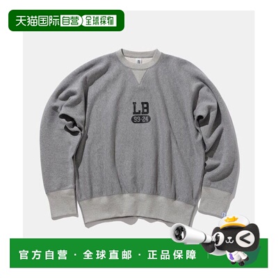 日本直邮LOOPWHEELER 卫衣 100年起毛圆领印花