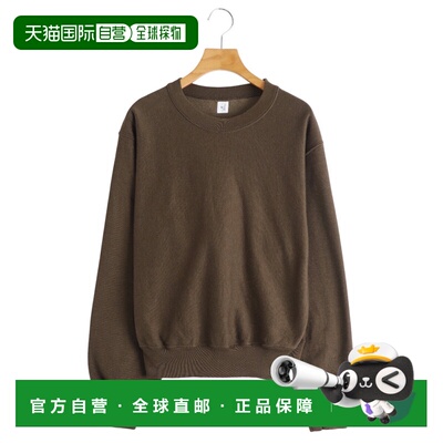 1h可退 日本直邮blurhmsROOTSTOCK女士宽松纯棉圆领卫衣半拉链设