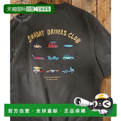 1h可退 日本直邮JONAS CLAESSON 反面内侧周日司机俱乐部T恤时尚