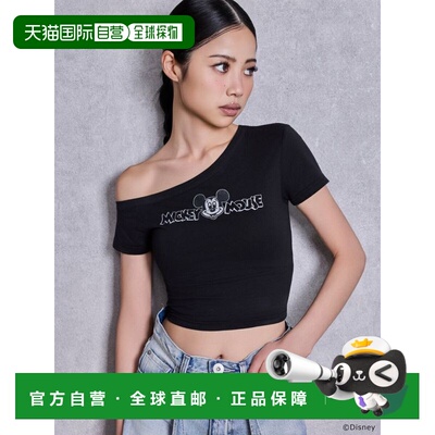 日本直邮GYDA 女士 迪士尼联名亮片单肩T恤 0726227334