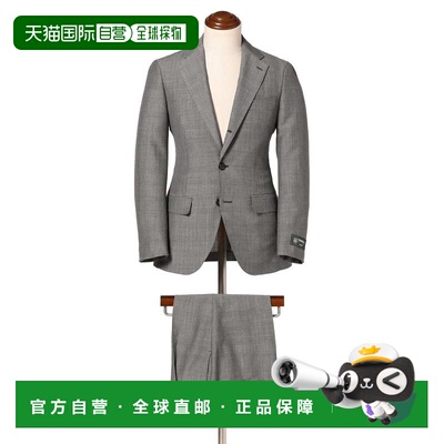 1h可退 日本直邮DORMEUIL 男士 羊毛混 Mohair 格纹单粒扣西装 24
