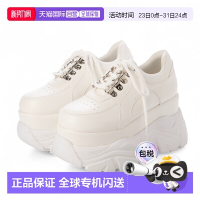 日本直邮LoveHunter D形环厚底系带运动鞋 / 1688（白色）老爹鞋