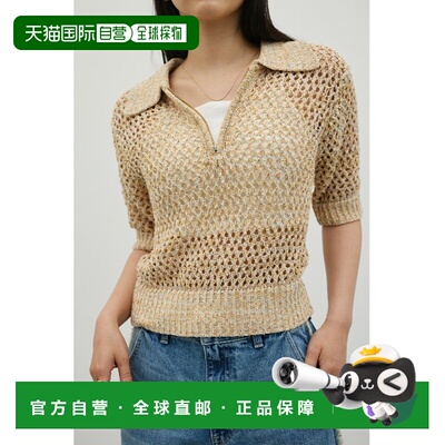 日本直邮STYLEMIXER 女装 镂空混色钩针针织Polo衫 500JSM703921