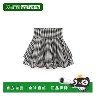 日本直邮日潮 GRL内衬短裤 千鸟格纹A字迷你裙gm773半身裙包臀裙