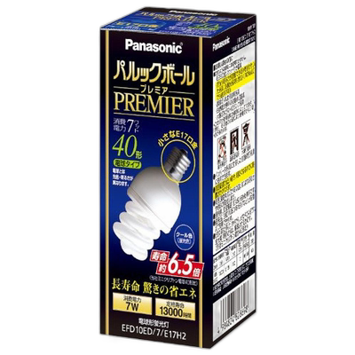 【日本直邮】Panasonic松下 荧光灯灯泡 D10形 40形型 冷色 E17 4