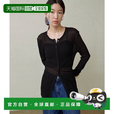 1h可退 日本直邮Omekashi 女装透感修身长款针织开衫 OMS1052105A