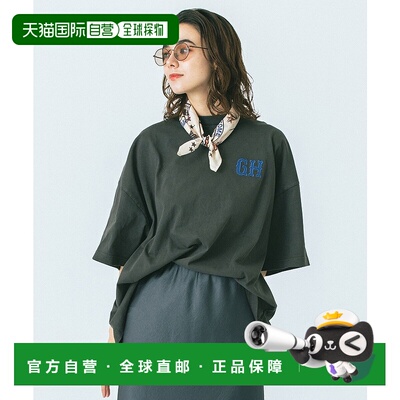 1h可退 日本直邮GENE HEAVENS 女装 刺绣宽松T恤 夏季百搭 204252