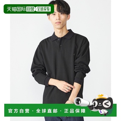 日本直邮SHIPS 抗菌防臭带 logo 长 sleeve 波点 polo 衬衫 SH861