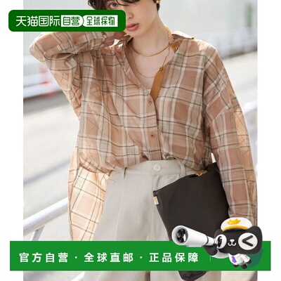 日本直邮Rouge vif la cle 女装 透视格纹两穿衬衫 31530010001