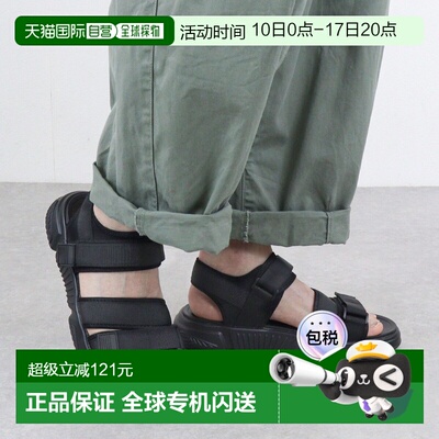日本直邮Dedes 111-6356 Dedes 运动凉鞋带魔术贴 /6356（全黑）