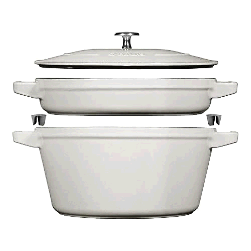 【日本直邮】Staub 铸铁珐琅锅 卡那比 可叠加珐琅锅 24cm 无水烹