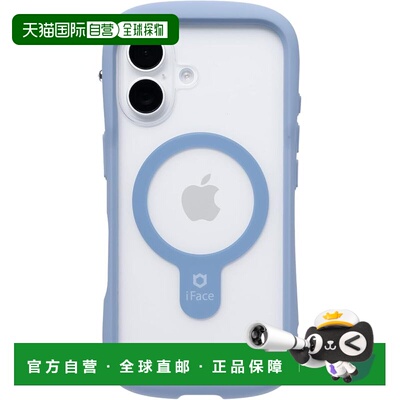 【日本直邮】iFace MagSafe Reflection iPhone16 透明玻璃壳 蓝