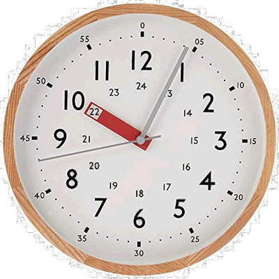 【日本直邮】INTERFORM 时尚简约电波挂钟 红色 CL-2937RD