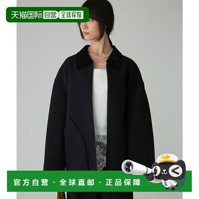 1h可退 日本直邮BABYLONE 女装 宽松中长款 花呢双层面料 半高领